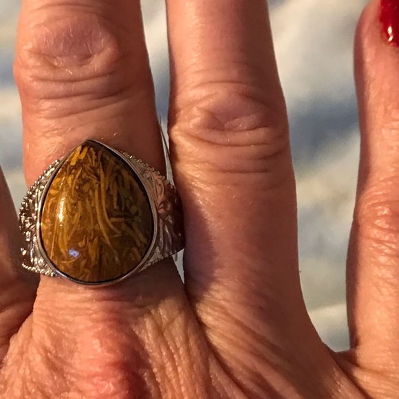 Jewelry | Nwt Indian Script Stone Ring In Stainless Steel | Poshmark